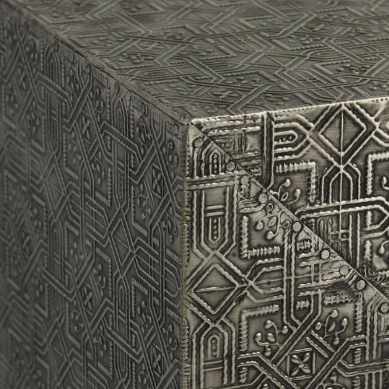 Square Embossed Metal Sheena Coffee Table – Appu Art and Handicrafts