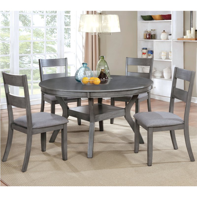 Furniture of America Relia Transitional 54-inch Round Dining Table ...